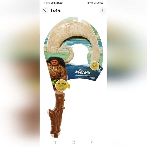 Disney | Toys | Fish Hook Moana Mauis Magical Motion Activated Lights ...